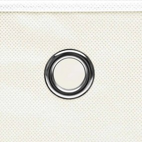 Úložné boxy s víky 4 ks bílé 32 x 32 x 32 cm textil 288350