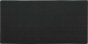 Barový stolek s úložným regálem černý 120x60x110 cm polyratan 313476
