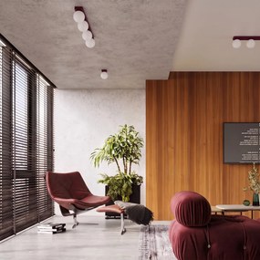 Sollux Lighting Stropní svítidlo YOLI 2 bordó