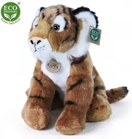 RAPPA Plyšový tygr sedící 30 cm / ECO-FRIENDLY / od 0 měsíců