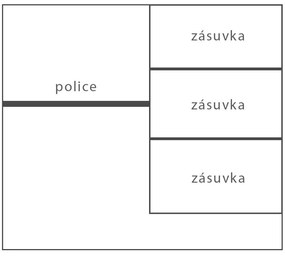 CEZAR b | komoda 11 | 120 cm | bílá