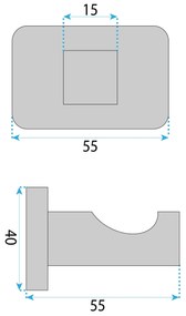 Rea Nico, koupelnový 1-háček na ručník, zlatá lesklá, REA-88037