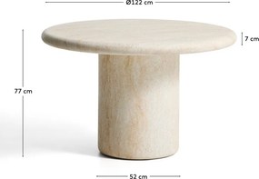 Betonový kulatý zahradní jídelní stůl ø 122 cm Drasi – Kave Home
