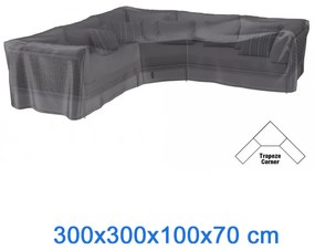 Obal na rohovou sedací soupravu XL ve tvaru L, ROVNORAMENNÁ 300x300x100x70 cm Aerocover