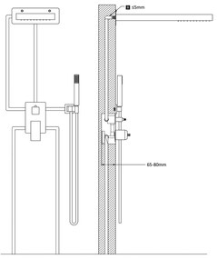 vidaXL Marketos Sprchový systém nerezová ocel 201 stříbrná
