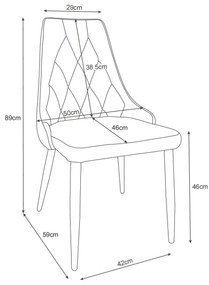 Čalouněná designová židle Gretta zelená