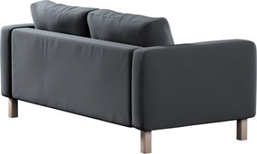 Potah na pohovku IKEA  Karlstad 2-místná, nerozkládací, krátký barva šedá látka sametová
