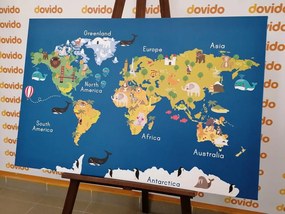 Obraz mapa světa pro děti