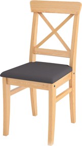 Potah na židli Ingolf s čalouněným sedákem barva šedá