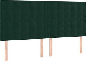 Box spring postel s matrací tmavě zelená 180x200 cm samet 3138100