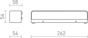 RED R13619 SAMPO nástěnná antracitová 230V LED 9W IP65 3000K - RED - DESIGN RENDL