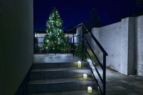 LED svíčka z pravého vosku na baterky, ø 8 × 10 cm, mandlová, 2× AA
