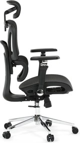 Kancelářská ergonomická židle PORTE — síťovina, černá