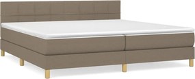 Box spring postel s matrací taupe 200x200 cm textil 3140645
