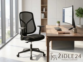 Ergonomická kancelářská židle NOMI - černá síťovina