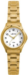 Dámské hodinky LAVVU ARENDAL Original Gold s vodotěsností 100M LWL5023