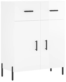 Skříň highboard lesklá bílá 69,5 x 34 x 180 cm kompozitní dřevo - Default Title