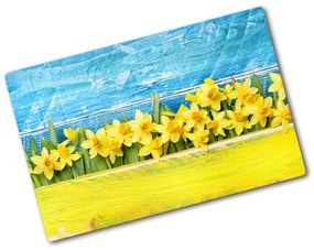 Wallmuralia Deska na krájení skleněná Narcis 80x52 cm
