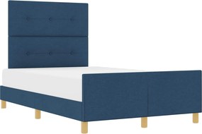 Rám postele s čelo Modrá 120 x 200 cm textil 3344724