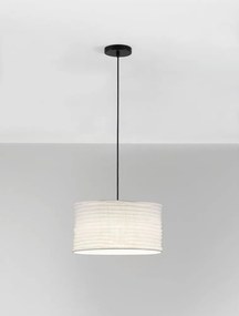 Bílé lněné závěsné svítidlo ø 38 cm Linnet – Nova Luce
