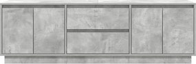 TV skříňka s LED osvětlením betonově šedá 160,5x41x50 cm 3328429