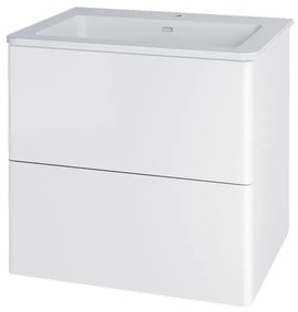 Mereo Mereo, Siena, koupelnová skříňka s umyvadlem z litého mramoru 61 cm, bílá, antracit, černá, CN410M