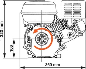 vidaXL Benzínový motor 6,5 HP 4,8 kW černý