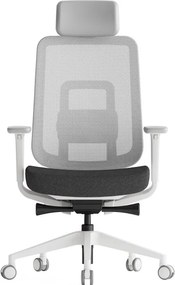 Kancelářská ergonomická židle K42 WHITE SP – síť/ čalouněná, černá