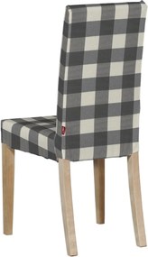 Potah na židli IKEA  Harry, krátký barva šedá látka vzorované