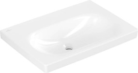 Villeroy & Boch Skyla - Umyvadlo 65x46 cm, bez přepadu, bez otvoru pro baterii, CeramicPlus, Stone White 5A5168RW