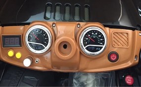 LEAN CARS Elektrické autíčko Jeep JJ245, LED světla, MP3, dálkové ovládání, černé