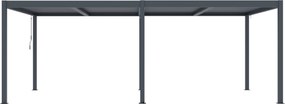 Hliníková bioklimatická pergola s lamelami BestBerg BBP-18G / 6 x 3 m / šedá