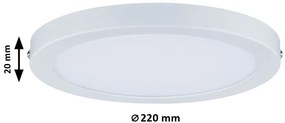 Paulmann 70868 Atria, stropní LED svítidlo, 18,5W LED 2700K stmívatelné, bílá, prům. 22cm