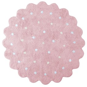 Lorena Canals koberce Bio koberec kusový, ručně tkaný Little Biscuit Pink - 140x140 kytka cm