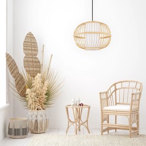 Toolight Natural, závěsné stropní svítidlo 50cm 1xE27 APP1632-1CP, přírodní hnědá-bílá, OSW-05144