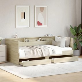Válenda se zásuvkami bez matrace dub sonoma 75 x 190 cm 3280862