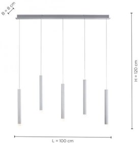 Leuchten Direkt 15205-95 - LED Lustr na lanku BRUNO 5xLED/4,8W/230V