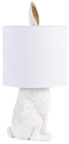 Bílá stolní lampa králík s bílým stínidlem Konijn
