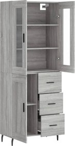 Skříň highboard šedá sonoma 69,5 x 34 x 180 cm kompozitní dřevo 3198679