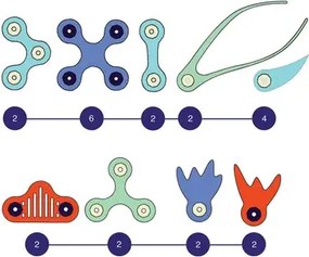 Clixo Ocean Creatures Magnetická stavebnice / 24ks / od 6 let