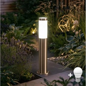 BRILAGI - LED Venkovní lampa ELIA 1xE27/7W/230V 4000K IP44 50 cm chrom
