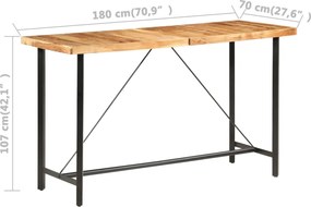vidaXL Marketos Barový stůl 180 x 70 x 107 cm masivní akáciové dřevo