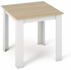 Jídelní stůl MANGA 80x80 cm, dub sonoma a matná bílá