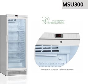 Chladicí skříň pro farmacii Tefcold MSU 300 290 l, v. 164 cm, alarm teploty