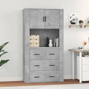 Skříň highboard betonově šedá kompozitní dřevo,  3185387