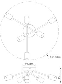 GLOBO SARINI 54003-6D Stropní svítidlo