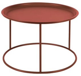 Červený konferenční stolek WOOOD Ivar, ø 56 cm