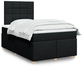 Box spring postel s matrací černá 120x200 cm textil 3291249