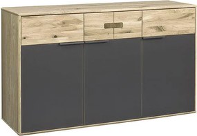 XXXLutz KOMODA, dub, dub bianco, 149/89/44 cm Linea Natura - Komody z masivu - 000891001104