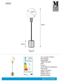 Stolní lampa v mosazné barvě Markslöjd Uno Table Brass